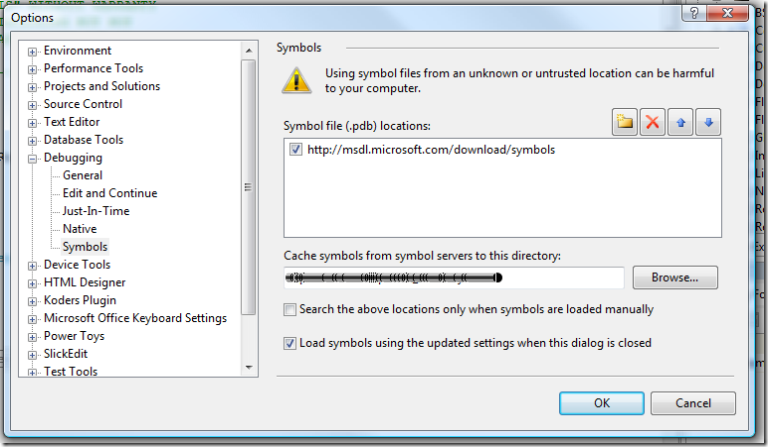 Debugging in Visual Studio 2005 with a Symbol Server - Scott Dorman